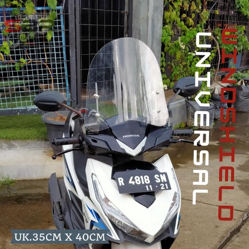 Jual Windshield Model Apple Motor Universal Bening Ukuran 35cm X 40cm ...