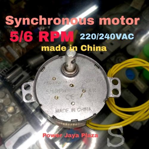 Jual Synchronous motor 5/6 RPM 220V 240V AC motor putaran lambat - Kota ...