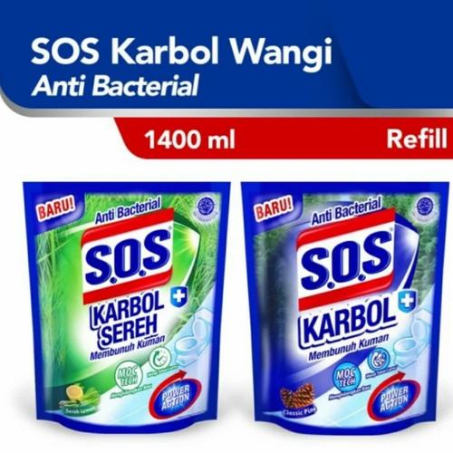 Jual SOS Karbol Wangi Classic Pine - Sereh Lemon 1500 ml - 750 ml ...
