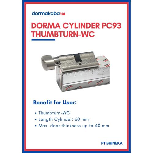 Jual Dorma Cylinder PC93 Kunci-Thumbturn dormakaba PC 93/61 - Jakarta ...