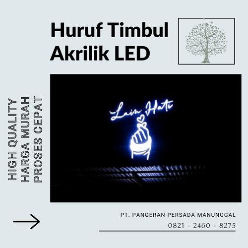 Jual Huruf Timbul Akrilik LED Letterbox Design Outdoor Kopi Lain Hati ...