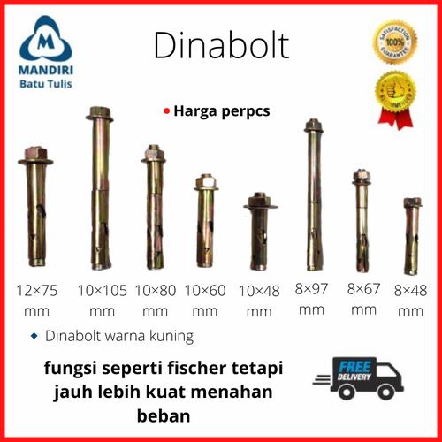Jual TERMURAH Dynabolt Dinabol Dynabol Anchor Bolt Besi 8mm 10mm ...