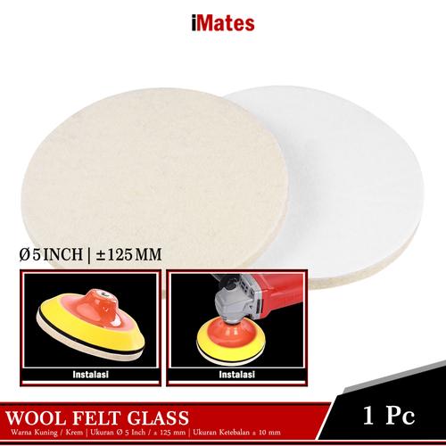 Jual Glass Wool Felt Sponge Pad Polishing Wol Poles Kaca 5 Inch 125 mm ...