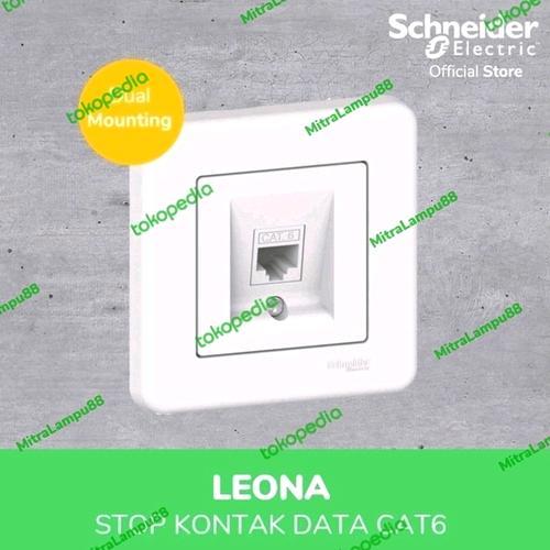Jual Outlet Module Data Cat 6 LEONA SCHNEIDER/Colokan Internet Data ...