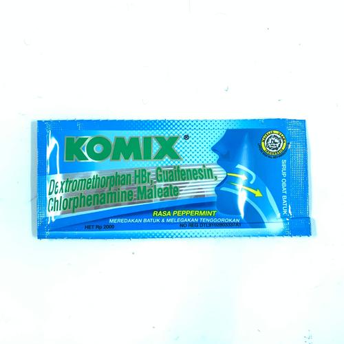 Jual KOMIX Rasa Peppermint Sachet 7 ml - Obat Batuk Berdahak Kering ...