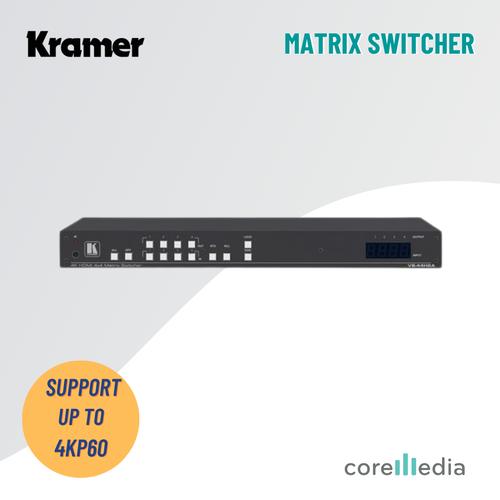 Promo Kramer 4x4 4K HDR HDMI 2.0 Matrix Switcher with Audio De ...