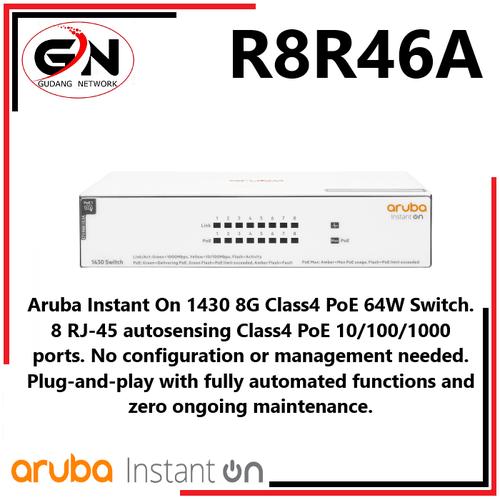 Jual HPE Aruba Instant On R8R46A 1430 8G Class4 PoE 64W Switch ...