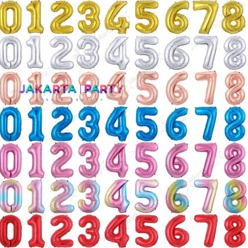 Jual Balon Angka 80cm / Balon Angka Jumbo / Balon Foil Angka Jumbo ...