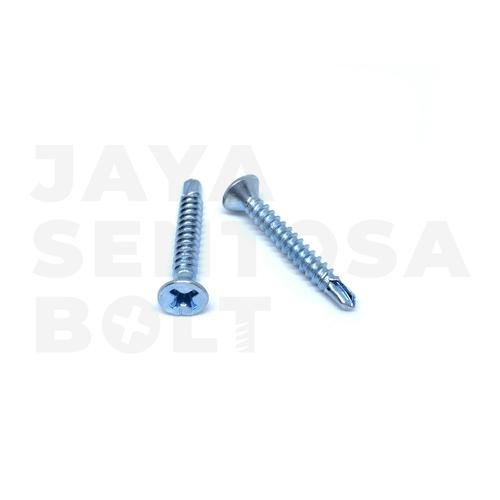 Jual Skrup / Sekrup SDS FH #6 x 25 Self Drilling Screw Flat Head - Kota ...
