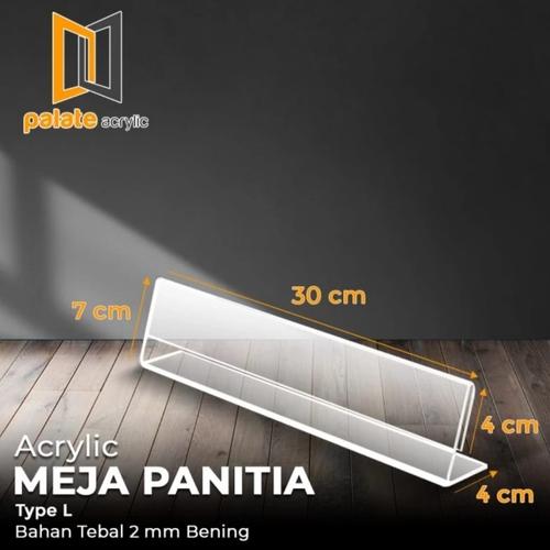Jual ACRYLIC / AKRILIK NAMA MEJA PANITIA 30X7cm BENTUK L - Kota Bandung ...