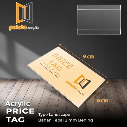 Jual LABEL HARGA AKRILIK /NAME TAG /PRICE TAG CUSTOM BENTUK LANDSCAPE ...