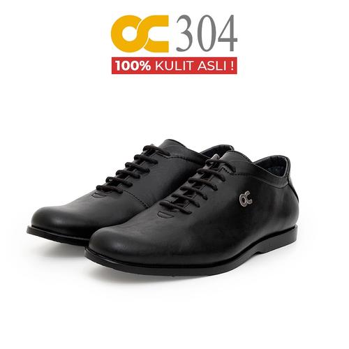 Jual SEPATU KULIT PRIA HITAM FORMAL KERJA DINAS KANTOR KASUAL SIMPLE OC ...