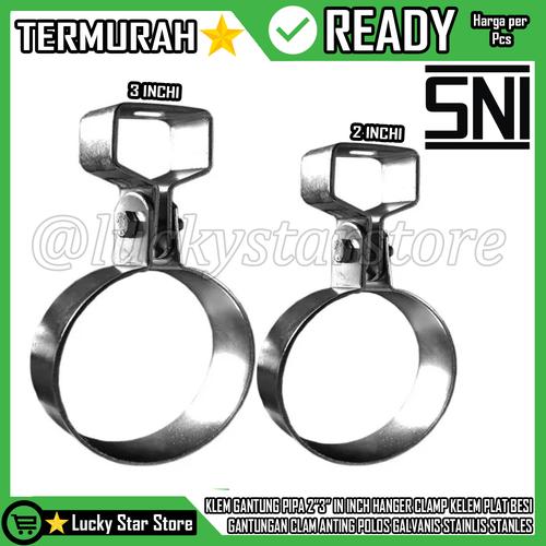 Jual KLEM GANTUNG PIPA 2”3”4 IN INCH INCI HANGER CLAMP KELEM PLAT BESI ...