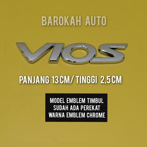 Jual vios logo mobil tulisan emblem vios gen 2 chrome - Jakarta Pusat ...
