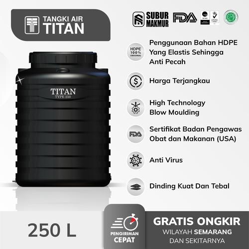 Jual TANGKI HALAL TANDON TOREN AIR TITAN 250 LITER TEDMOND KUAT TAHAN ...