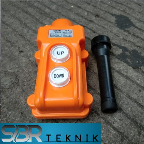 Jual remot control push button switch elektrick hoist 2 tombol UP DOWN ...