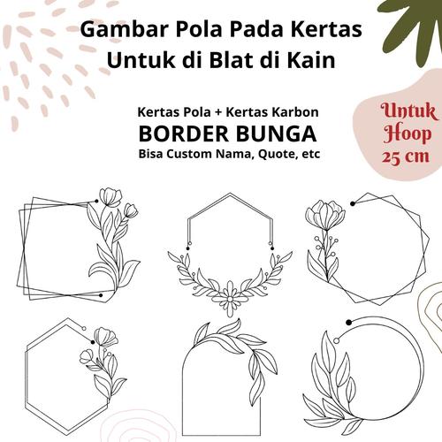 Jual Pola Gambar Border Bunga [Part 1] - Tipe 9, border +k.putih - Kab ...
