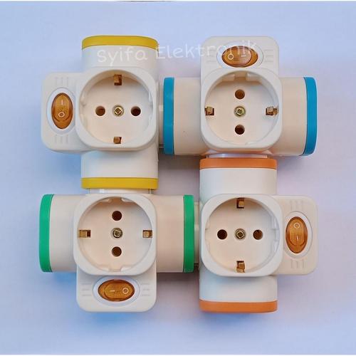 Jual UC930 Colokan stop kontak listrik 3 lubang ada tombol on/off ...