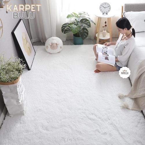 Jual Karpet Bulu Rasfur Karpet Lantai Kasur Bulu ukuran 100x150cm ...