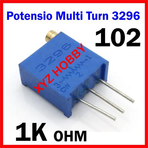 Jual Multi Turn Potensiometer 1K VR 3296 Potensio Potentiometer 102 ...