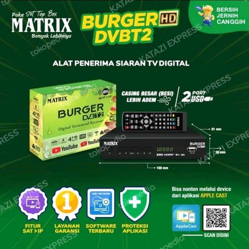 Jual Set Top Box Matrix Burger Hijau STB DVB T2 HD Receiver TV Digital - Matrix Burger - Kota ...