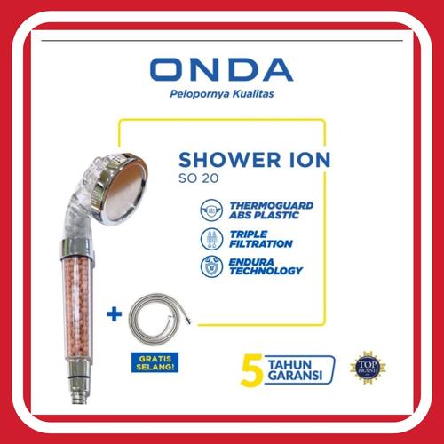 Jual HAND SHOWER ONDA ION SO 20 PLASTIC ABS TRIPLE FILTRATION SHOWER ...