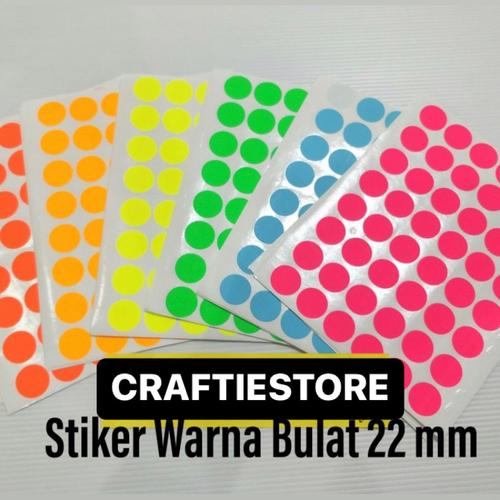 Jual Label Sticker Bulat Berwarna Penanda Barang 22mm - Jakarta Utara ...