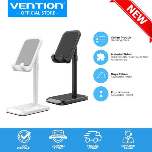 Jual Vention Phone Stand Holder for Desk Mount Standing HP Meja - KCQ, Black - Jakarta Barat ...