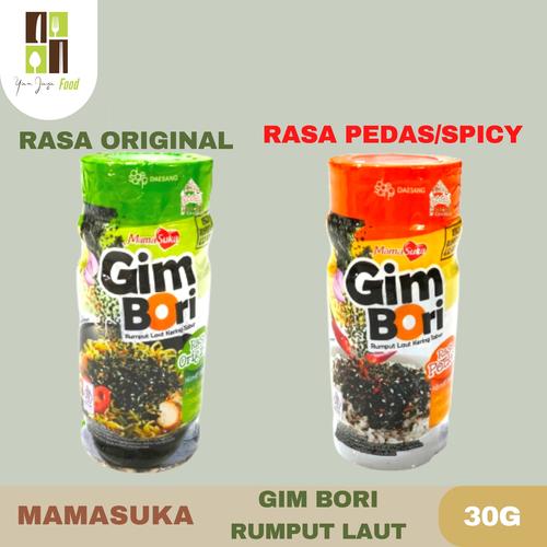 Jual Mamasuka Gim Bori Rumput Laut Tabur Original/Pedas 30g Botol ...