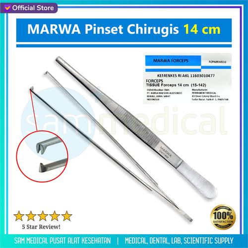 Jual MARWA Pinset Chirugis / Tissue Forcep 14cm - Kota Bandung - SAM ...