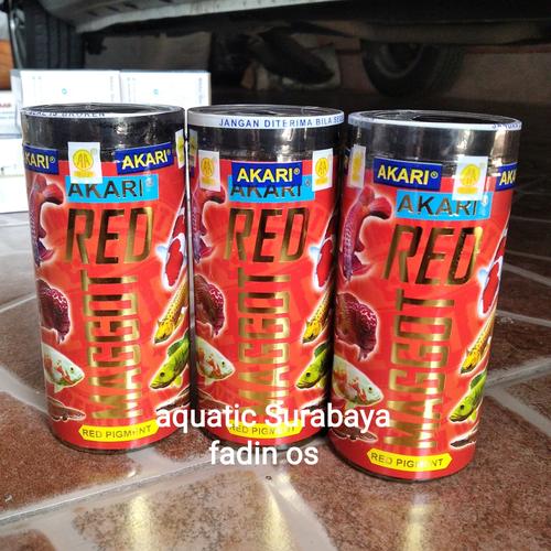 Jual Akari Red Maggot 40 gr Red Pigment Magot Pakan Ikan Predator ...
