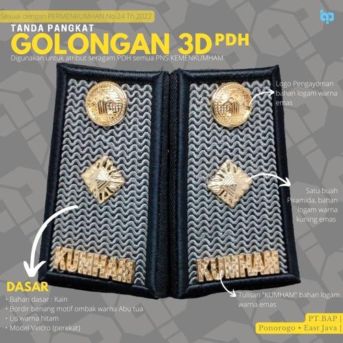 Jual Tanda Pangkat PDH Kemenkumham Golongan 3d ( IIId ) - Kab. Ponorogo ...