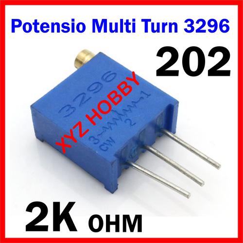 Jual Multi Turn Potensiometer 2K VR 3296 Potensio Potentiometer 202 ...