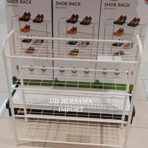 Jual STORA Rak Sepatu 4Tingkat/Rak Besi Sepatu/TempatSepatu&Sandal/Shoe ...