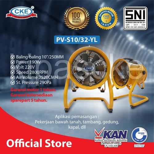 Jual CKE Portable Ventilator PV-S10 32 10 Inch Ventilator Blower Kipas ...