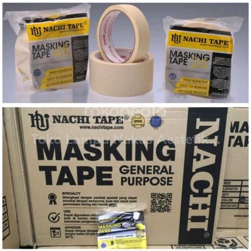 Jual lakban kertas NACHI 2" (48mm) /1" (24mm) masking tape NACHI ...