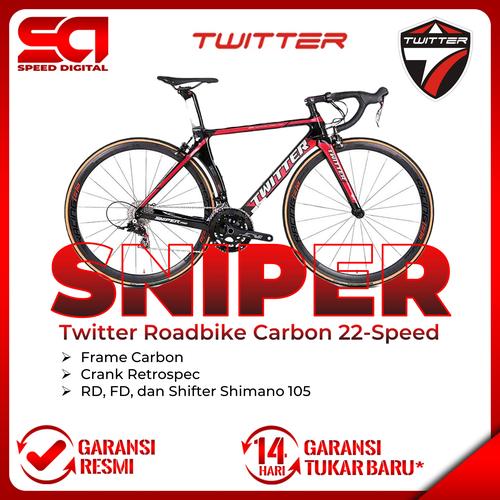 Jual Roadbike Twitter SNIPER 2.0 Frame Carbon Crank Retrospec-Shimano ...