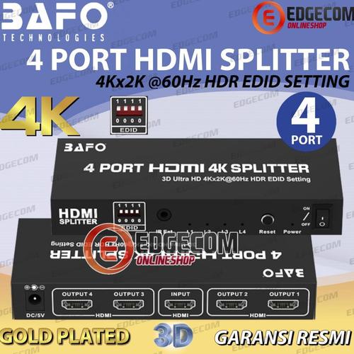 Jual Best BAFO HDMI SPLITTER 4 PORT Support 4K UHD ORIGINAL BAFO - Kota ... Jual Best BAFO HDMI SPLITTER 4 PORT Support 4K UHD ORIGINAL BAFO - Kota ...