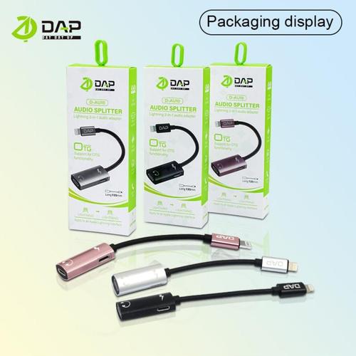 Jual DAP D-AU10 Audio Splitter Lightning 2-in-1 Audio Adapter 135mm ...