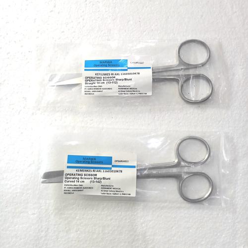 Jual Gunting Medis Gunting Tajam Tumpul Bengkok 14cm Gunting Operasi ...