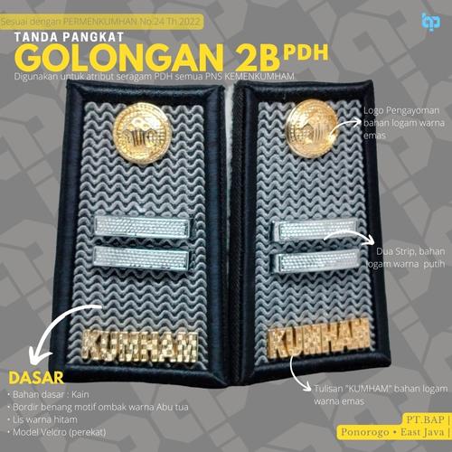 Jual Tanda Pangkat PDH Kemenkumham Golongan 2b ( IIb ) - Kab. Ponorogo ...