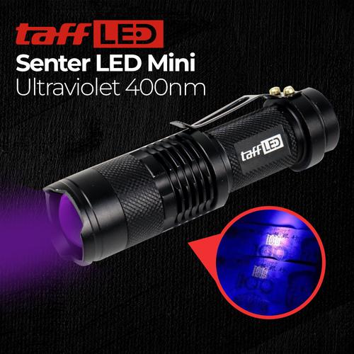Promo Senter LED Ultraviolet UV 395nm Box Pocketman P1 + Baterai ...