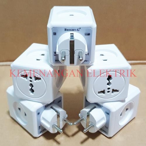 Jual BRIGHT G STEKER T SERBAGUNA 5 POSISI / COLOKAN LISTRIK CABANG 5 ...