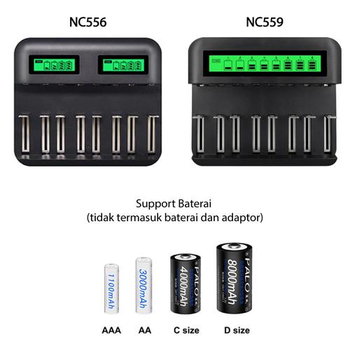 Jual Smart Charger 8 Slot Baterai AA AAA C D SC Micro USB Type C ...
