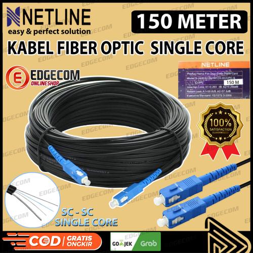 Jual Kabel FO Fiber Optic SC-SC Single Core 150 Meter NETLINE - 100 ...