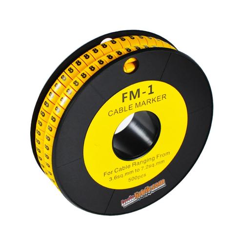 Jual Kabel Marker Angka 8 Label Marker Cable FM 1 Kuning Nintoku ...