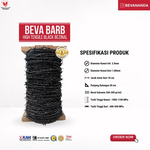 Jual Beva High Tensile Black Bezinal Barb Wire ( Kawat Duri ) - Extra ...