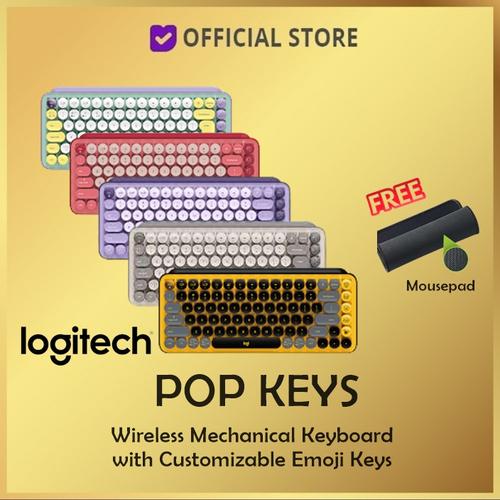 Promo Logitech POP Keys Wireless Mechanical Emoji Keyboard ...
