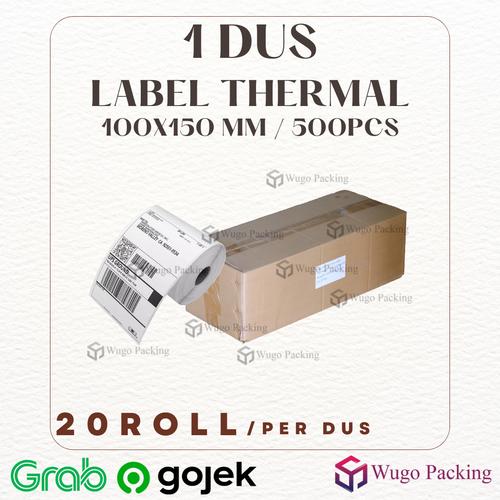 Jual LABEL THERMAL 100 X 150 mm isi 500 pcs KERTAS STICKER 1 Dus isi ...