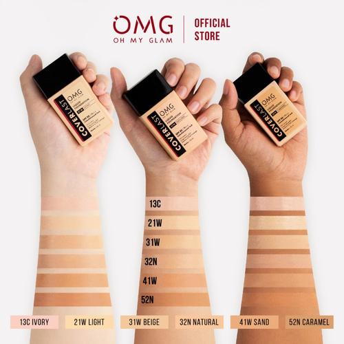 Jual OMG OH MY GLAM COVERLAST LIQUID FOUNDATION - 13C IVORY - Kota ...